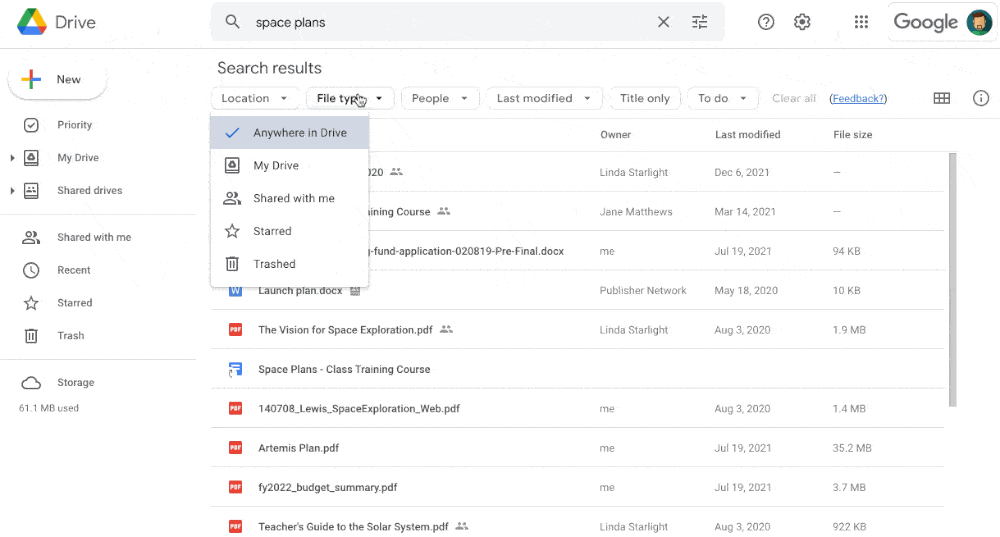 Google launches search chips, detailed query criteria for Google Drive ...