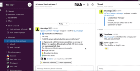 DocuSign supports full contract lifecycle management in Slack ...