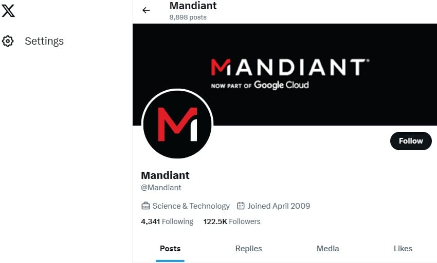 Mandiant's X account hacked - Techzine Global